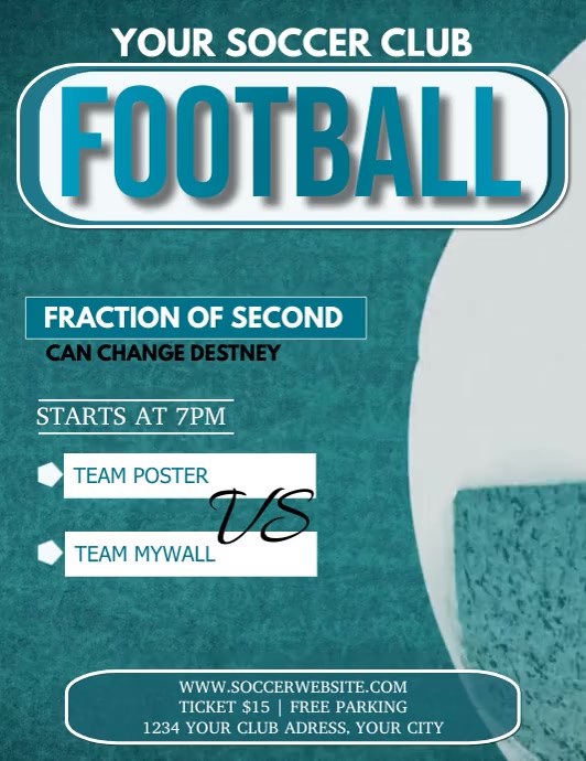 Football flyers,soccer flyers,event flyers Template | PosterMyWall