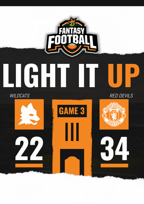 Plantilla de Football full time scores template | PosterMyWall