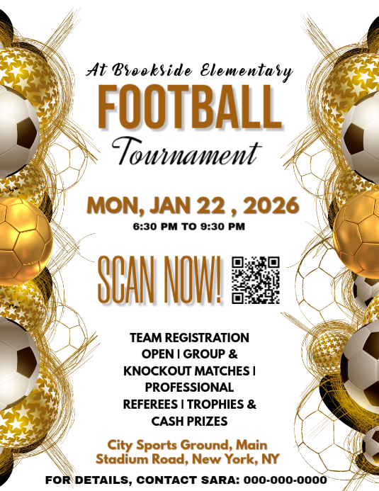 Football Fundraiser Flyer Template | PosterMyWall
