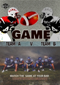 football poster ad design template | PosterMyWall