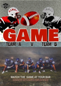 football game ad design flyer Template | PosterMyWall