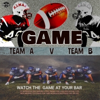 football game ad design flyer Template | PosterMyWall