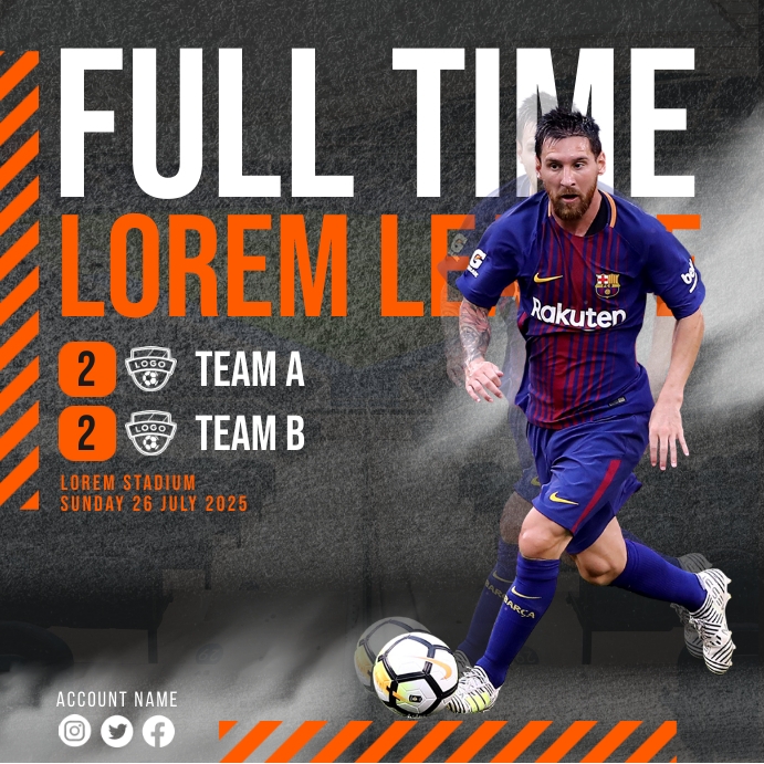 Football Game AD Template | PosterMyWall