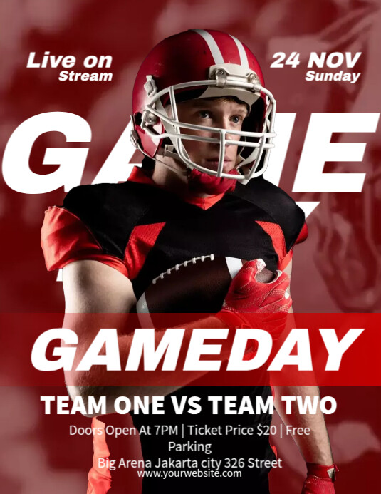 Plantilla de Football Game Ads | PosterMyWall