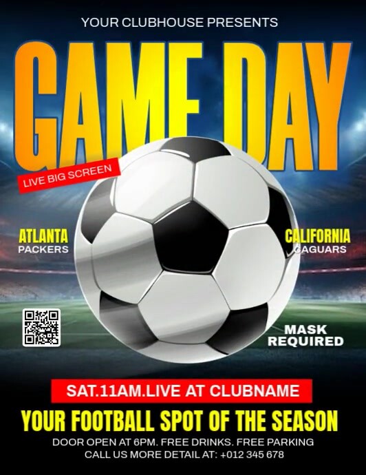 Football Game Day Template | PosterMyWall
