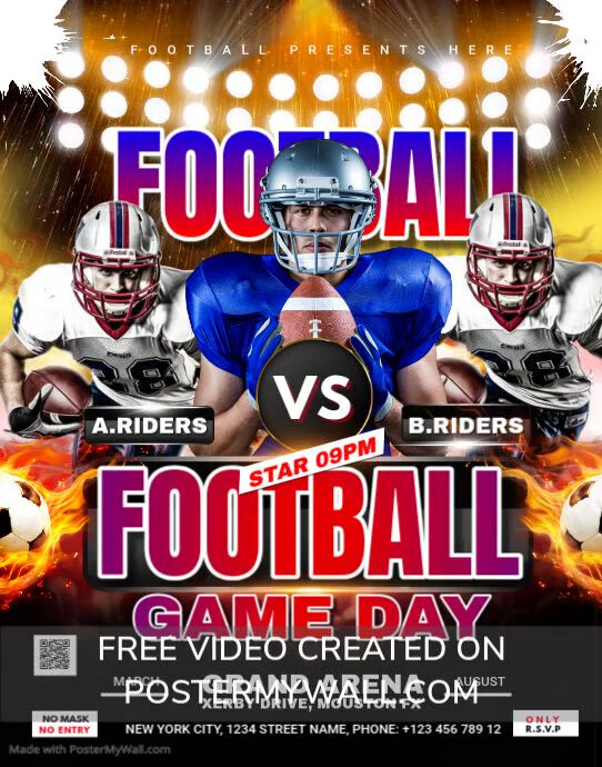 Copy of FOOTBALL GAME DAY | PosterMyWall