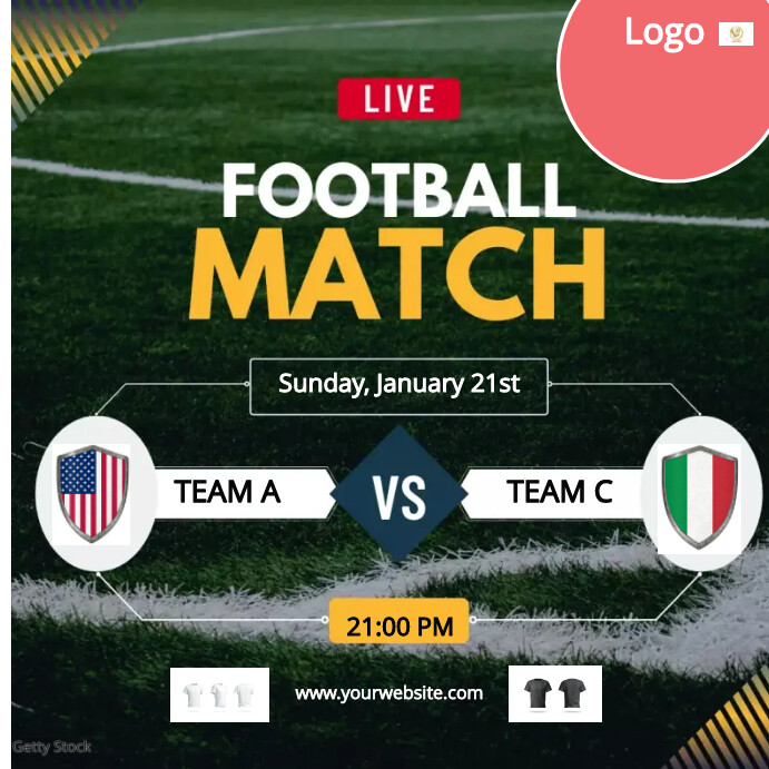 Plantilla de Football Game | PosterMyWall