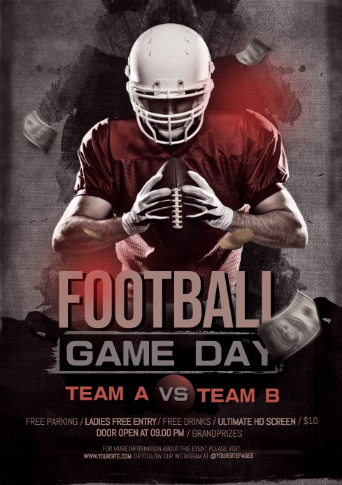 Football Game Design Template | PosterMyWall