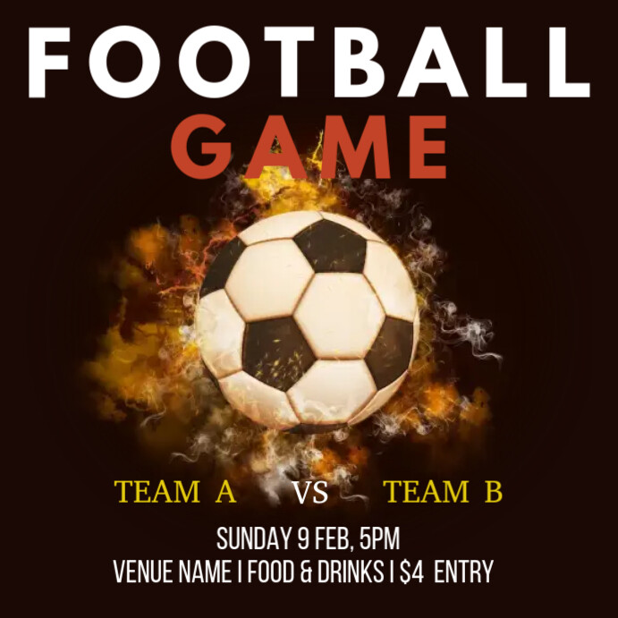 Football game Template | PosterMyWall