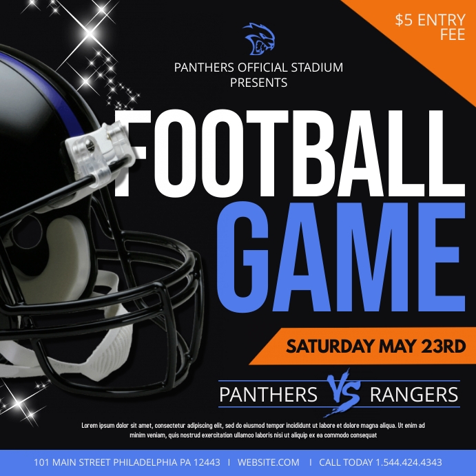 Football Game Template | PosterMyWall