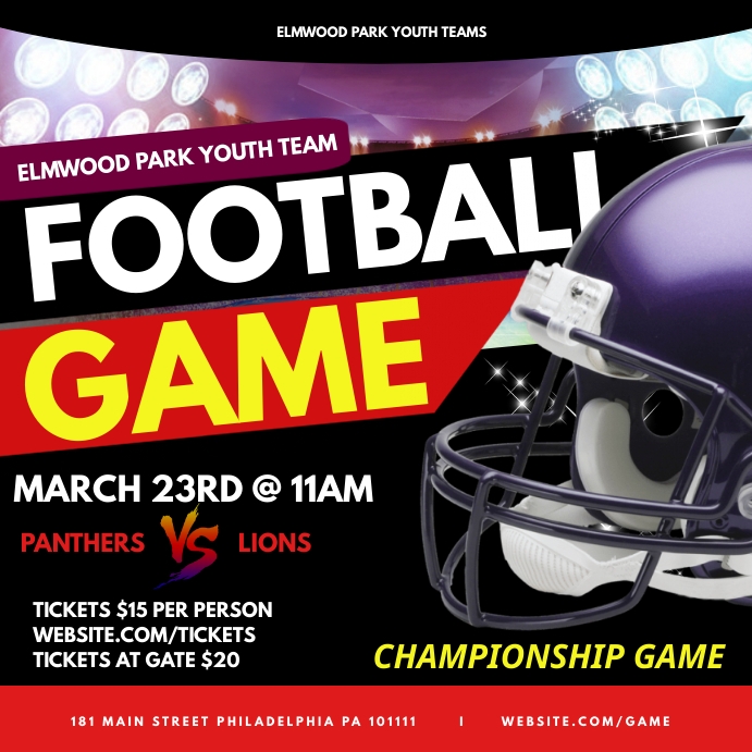 Football Game Template | PosterMyWall