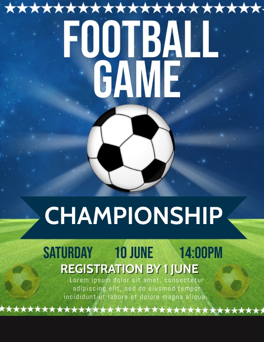 Football Game Flyer Template | PosterMyWall