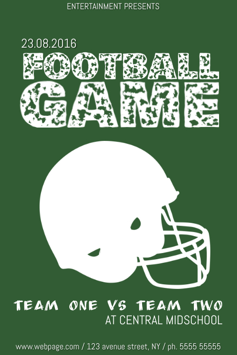 football game poster template | PosterMyWall