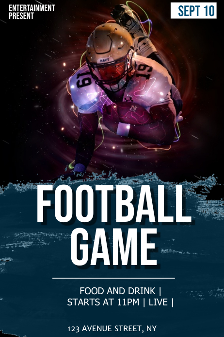 Football game flyer template | PosterMyWall