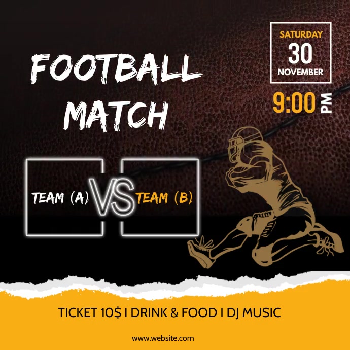 football game match Template | PosterMyWall