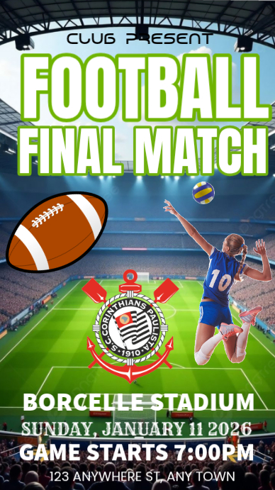 Plantilla de Football Game night poster | PosterMyWall