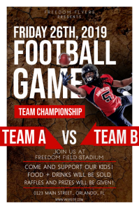 FOOTBALL GAME POSTER Template | PosterMyWall