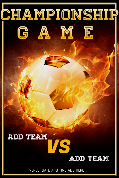 Football Game Poster Template | PosterMyWall
