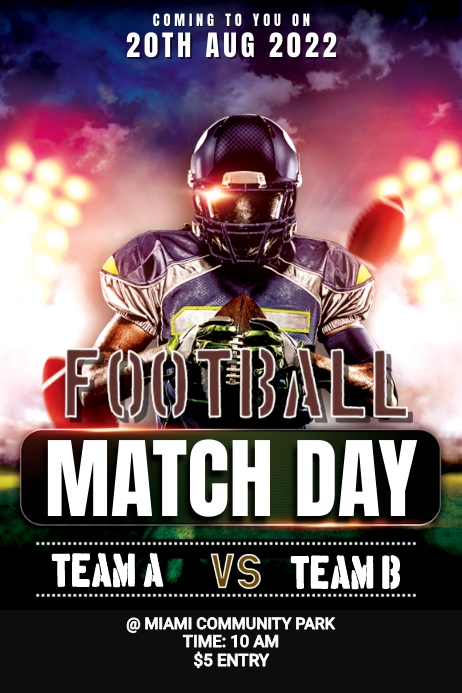 Football Game Poster Template | PosterMyWall