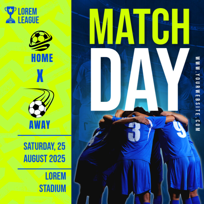 Copy of Football Game Schedule Match Day Instagram Post | PosterMyWall