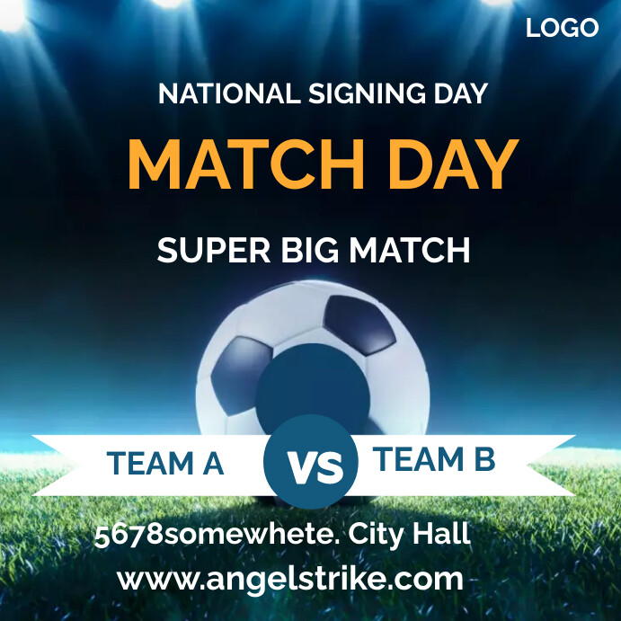 Football game signing day Template | PosterMyWall