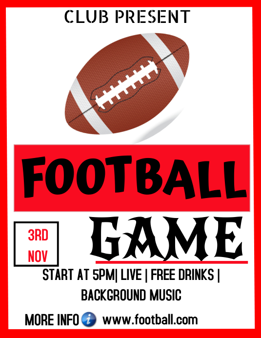 football game templet Template | PosterMyWall