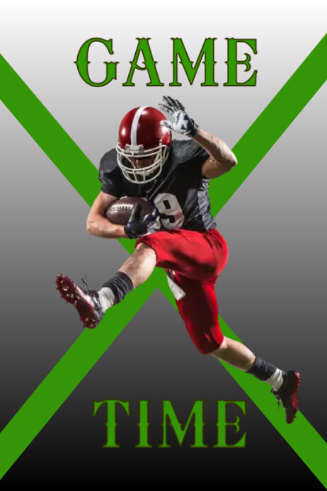 Football Game Time Poster Template | PosterMyWall