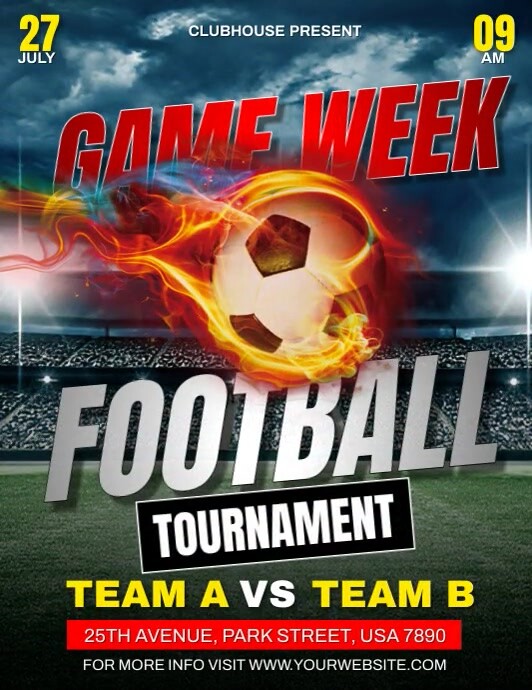 Copy of Football Game Tournament | PosterMyWall