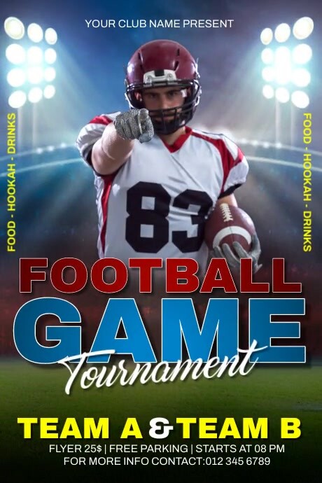 Plantilla de Football Game Tournament | PosterMyWall