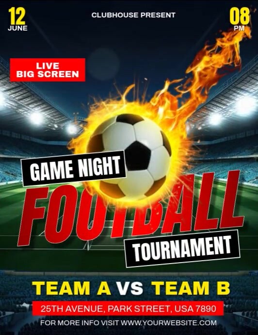 Plantilla de Football Game Tournament | PosterMyWall
