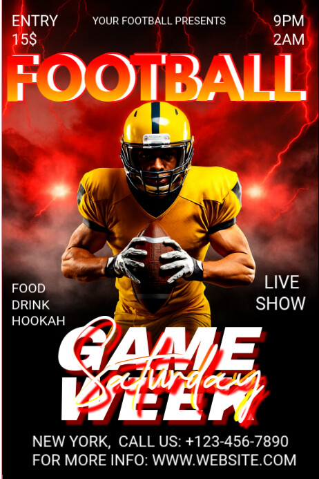 Copy of Football game week | PosterMyWall
