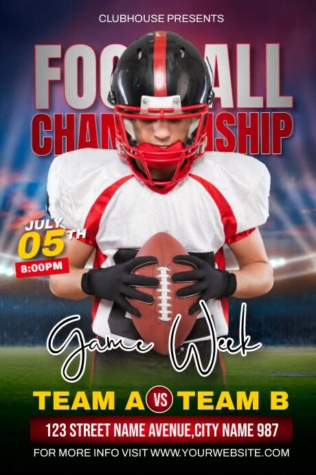 Football Game Week Template | PosterMyWall