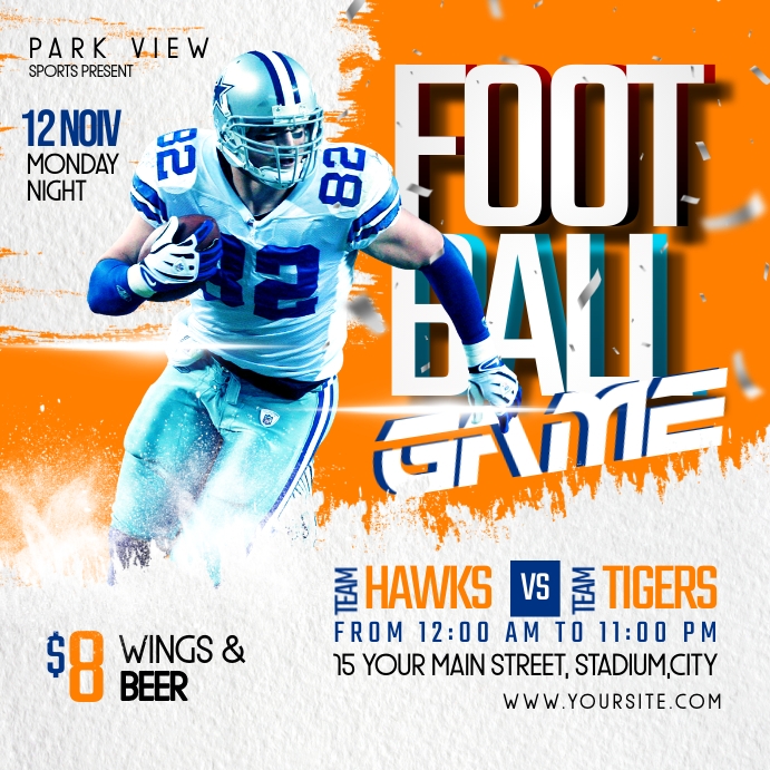 Football Games Flyer Template | PosterMyWall