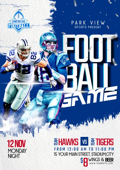 Football Games Flyer Template | PosterMyWall