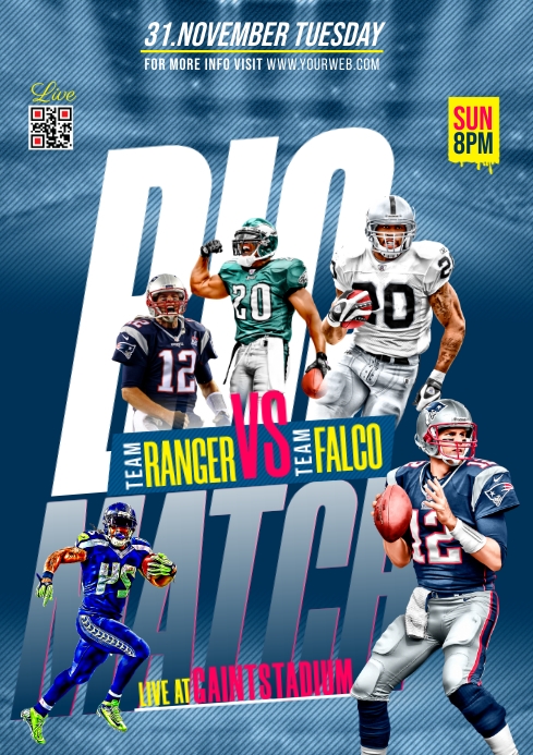 Football Games Flyer Template | PosterMyWall