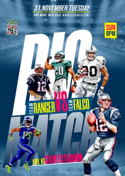 Football Games Flyer Template | PosterMyWall