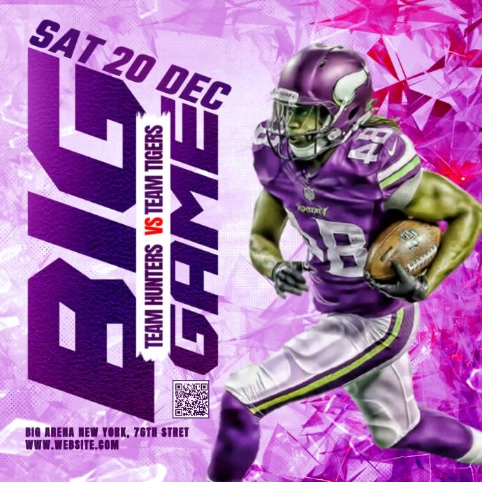 Football Instagram Flyer Template | PosterMyWall