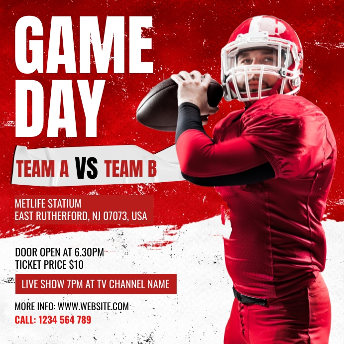 Copy of Football Instagram Post, Soccer Flyer | PosterMyWall
