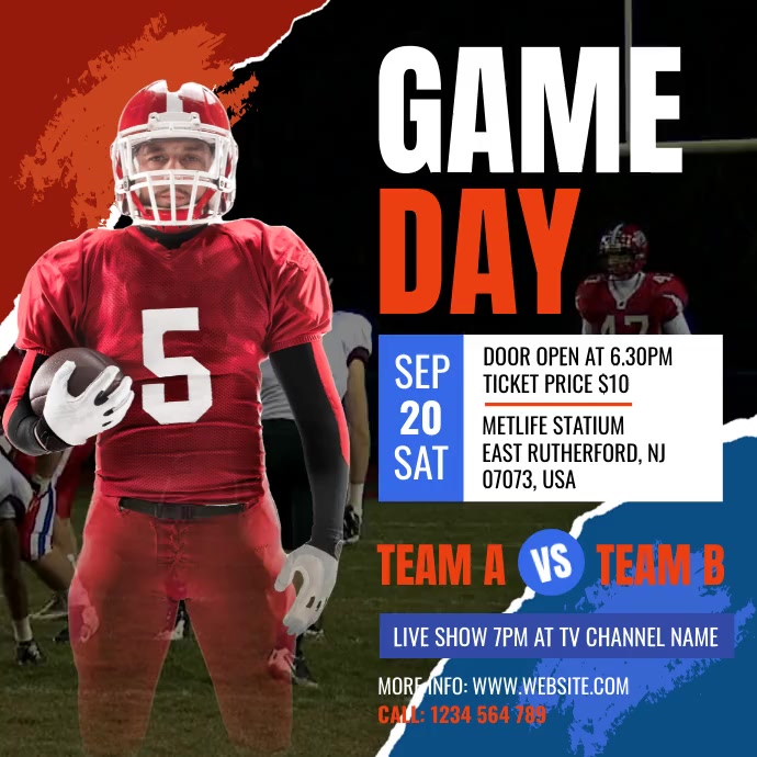 Football Instagram Post, Soccer Flyer Template | PosterMyWall