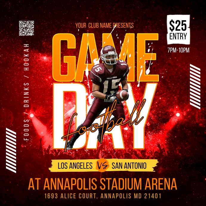 Copy of Football Instagram Post | PosterMyWall