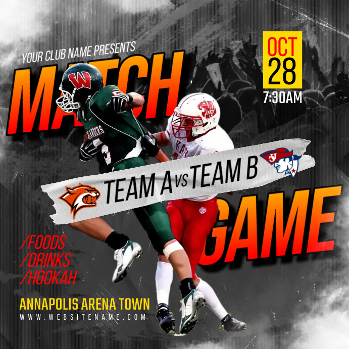 Football Instagram Post Template | PosterMyWall