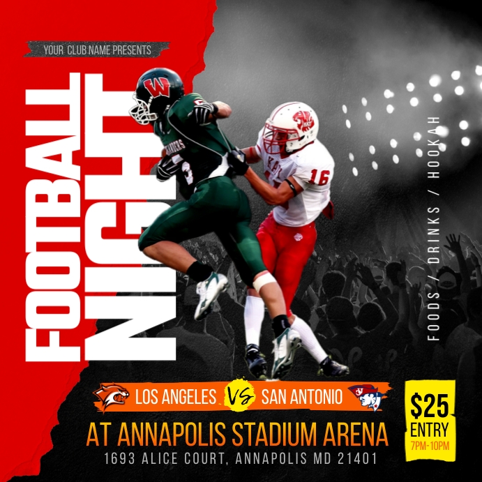 Football Instagram Post Template | PosterMyWall