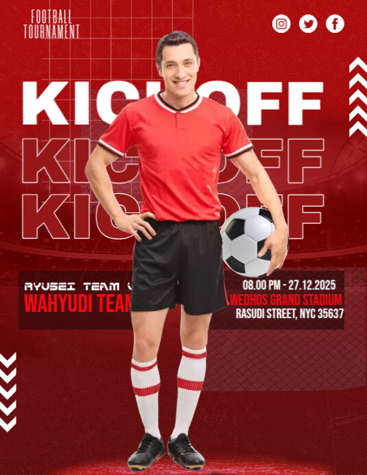 Football Kick off Template | PosterMyWall