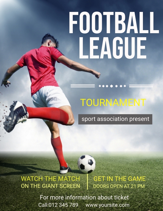 Copy of FOOTBALL LEAGUE FLAYER TEMPLATE | PosterMyWall