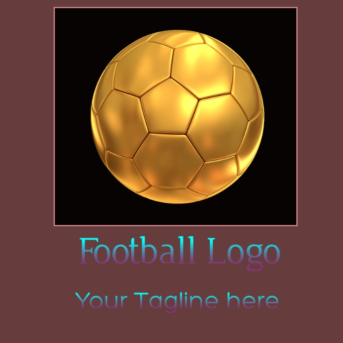 Plantilla de Football logo golden color | PosterMyWall