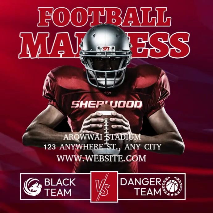 Plantilla de Football Madness Ads | PosterMyWall