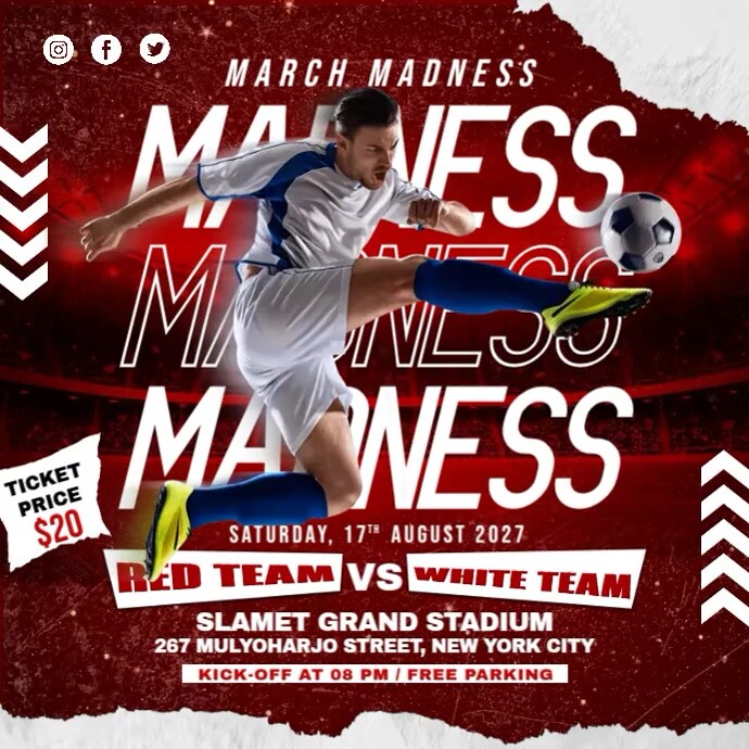 Football Madness Template | PosterMyWall