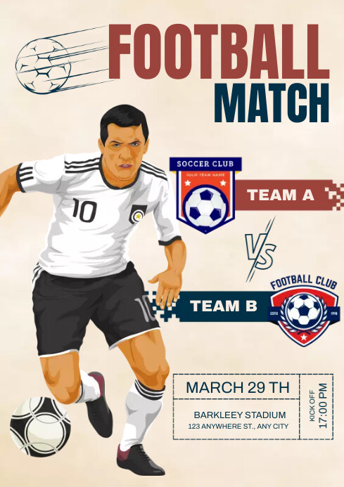 Football Match A4 Template | PosterMyWall