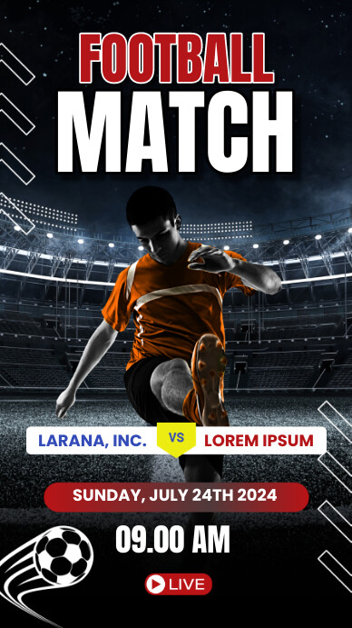 Copy of Football Match Ads | PosterMyWall