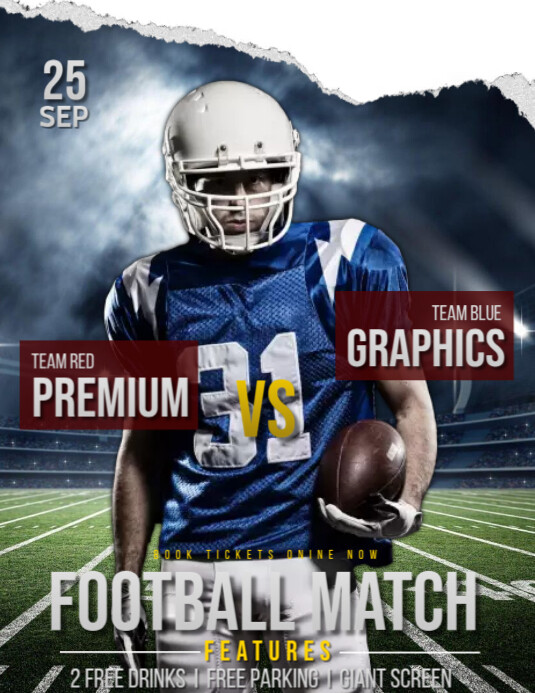 Football Match Ads Template | PosterMyWall
